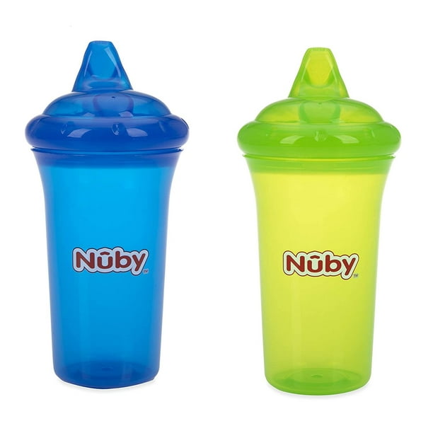 Nuby No-Spill Sippy Cup Cup with Dual-Flo Valve Blue/Green - Walmart.com