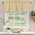 2 Pack Yellow Semicircles Valance for Window Boho Layered Sunny Arcs ...