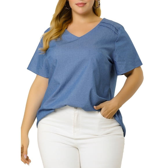 Women's Plus Size Denim Shirts