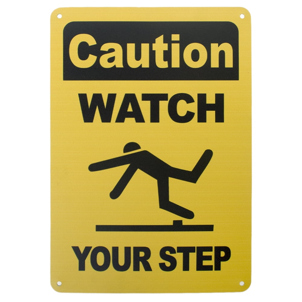 Aspire Aluminum Caution Watch Your Step Safety Sign Warning Sign for ...
