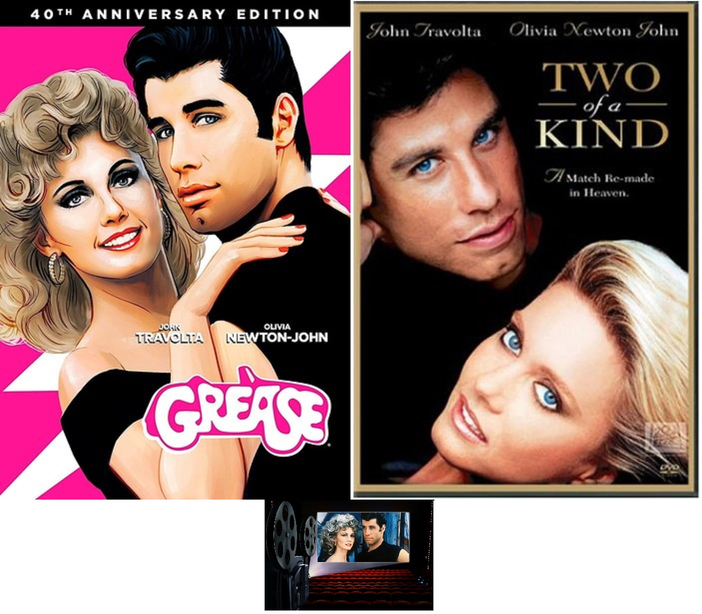 John Travolta Olivia Newton-John Double Feature Grease & Two Of A Kind ...