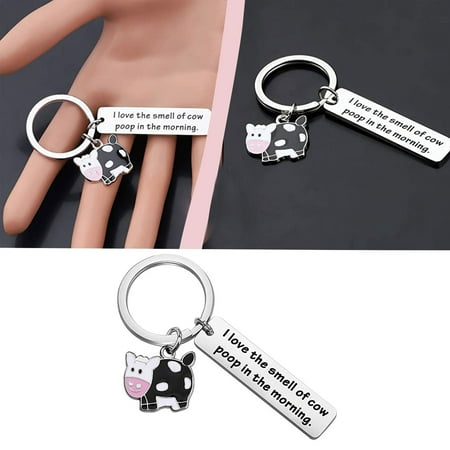 HOARBOEG Keychains for Men and Women I Love The Smell of Cow Poop in ...