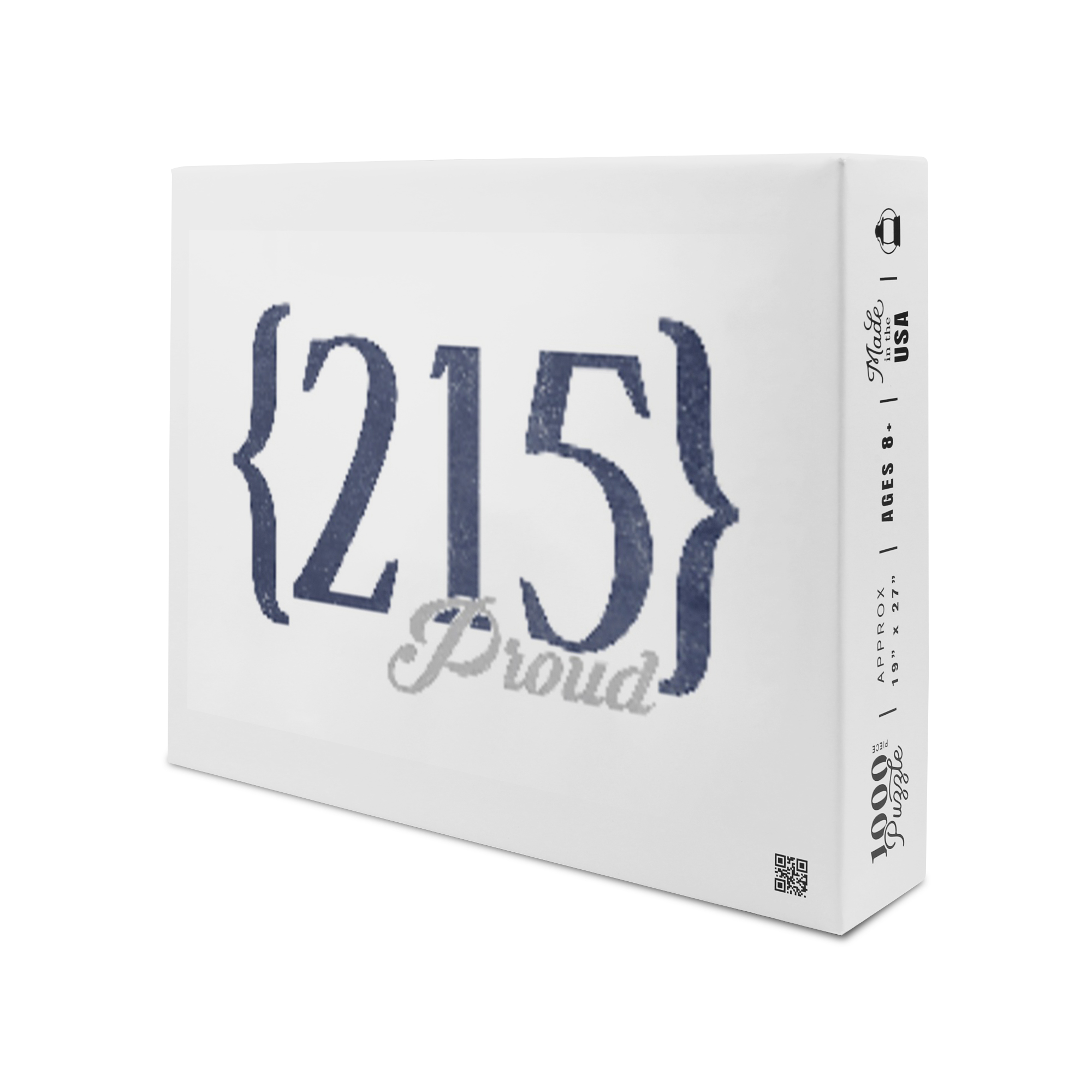Philadelphia, Pennsylvania, 215 Area Code (Blue) (1000 Piece Puzzle ...