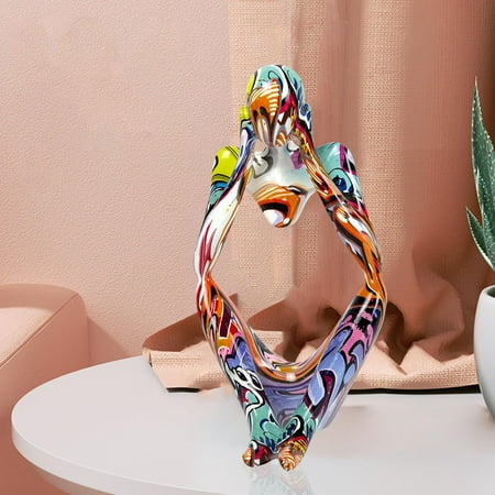 Nordic Style Abstract Thinker Statue Graffiti Art Figurine Collection ...