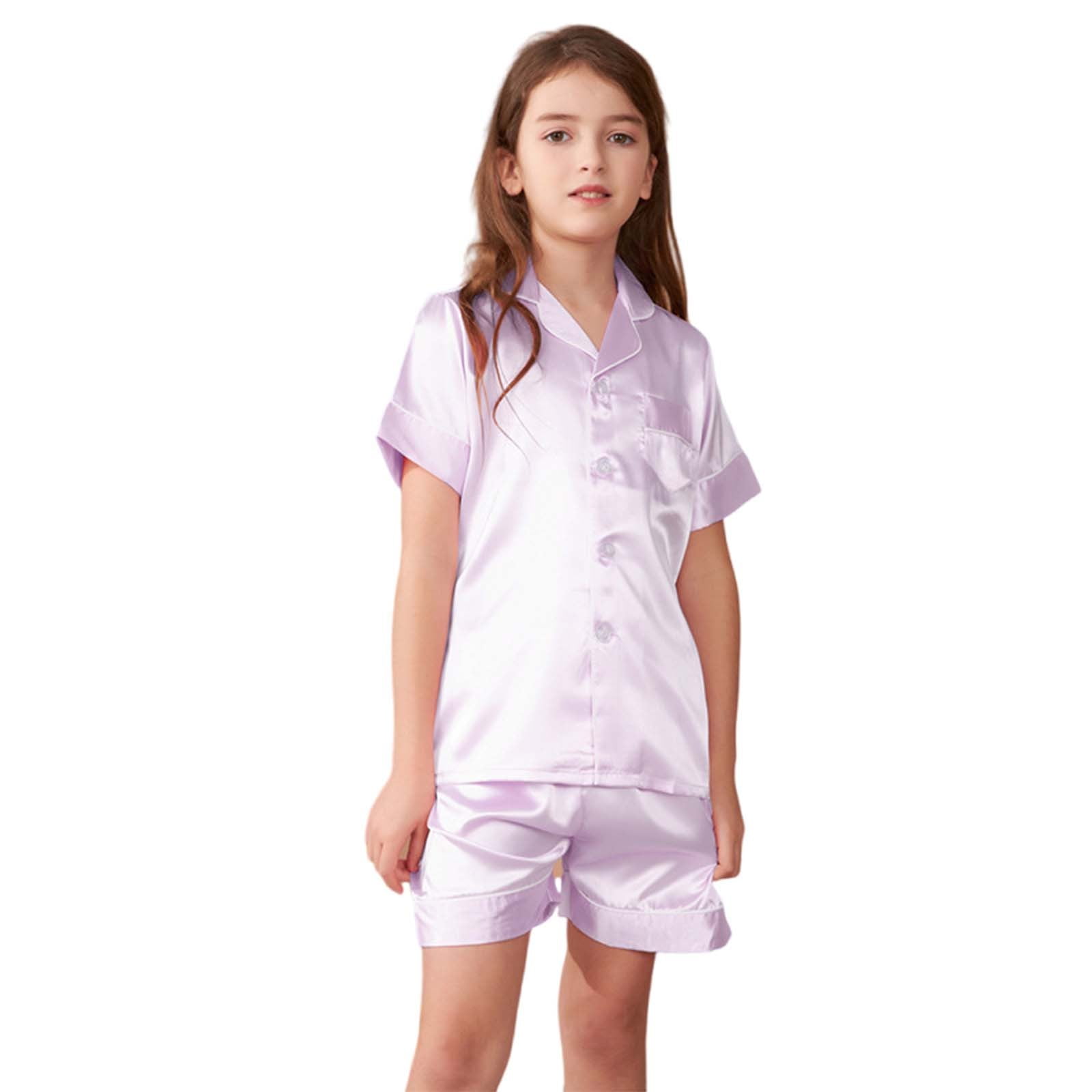 Click here for Ximin Satin Pajama Set For Girls Women 2-Piece Sat... prices