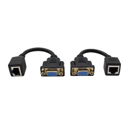 LZMY VGA Extender Network Adapter VGA to RJ45 Cable,VGA 15-Pin Port ...