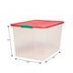 Homz 16 Gallon Latching Plastic Storage Box With Lid, Red and Green, 2 ...