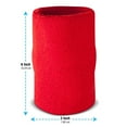 Suddora 6" Solid Color Cotton-Blend Doublewide Wrist or Arm Sweatbands ...