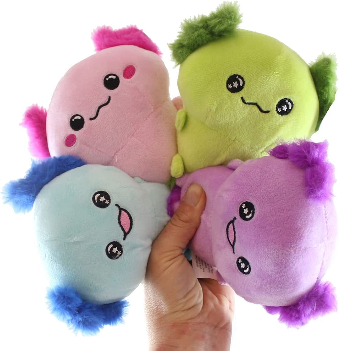 Set of All 4 Colors Cute 5" Axolotl Plush Stuffed Animals- Adorable ...