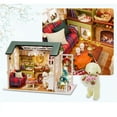 Aktugknm Miniature Dollhouse Kit Diy Christmas Realistic Mini 3d Wooden