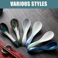 6Pieces Artistic Ceramic Soup Spoons with Smooth Glazes Surfaces ...