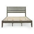 Noble House Kaylin Queen Size Bed with Headboard, Natural and Gray ...
