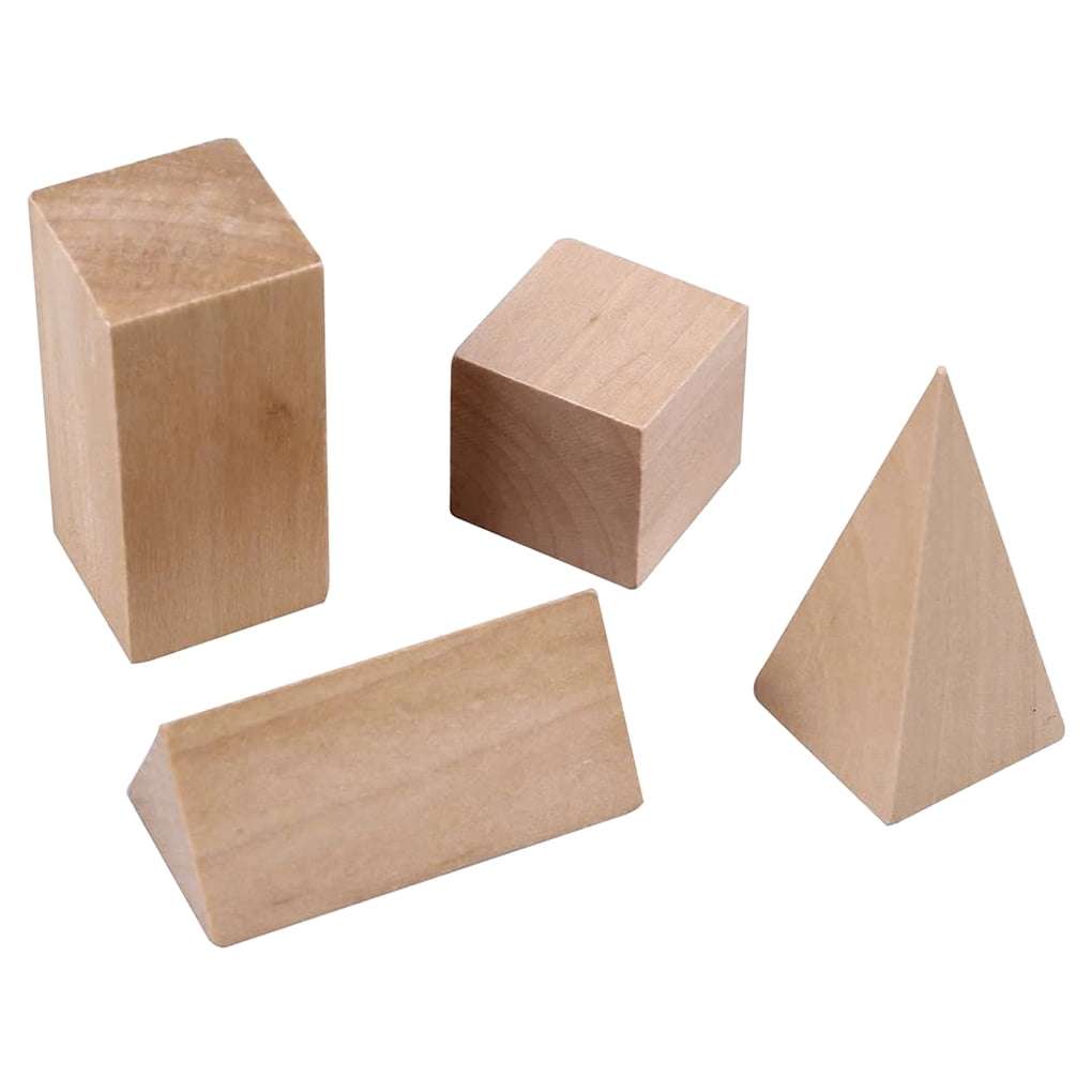 vonky 10pcs/set Building Block Wooden Geometry Model geometry block toy ...