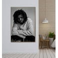 J Cole Black and White Portrait Poster, Hip Hop Rap Music Wall Art ...