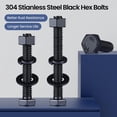 3/8-16 x 2-1/2" Hex Head Screws Bolts,Hex Nuts,Flat & Lock Washers,304 ...