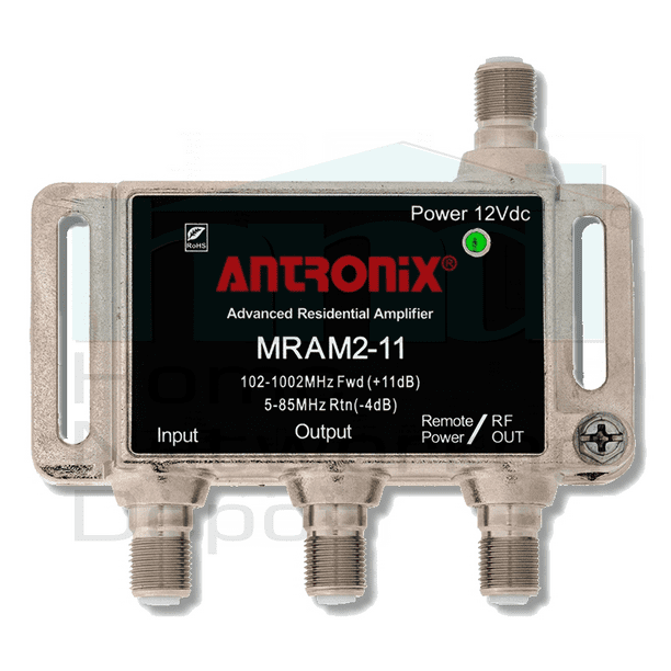 ANTRONIX™ CATV/OTA AMPLIFIER DUAL OUTPUTS +11DB FORWARD 5-1002MHZ GAIN ...