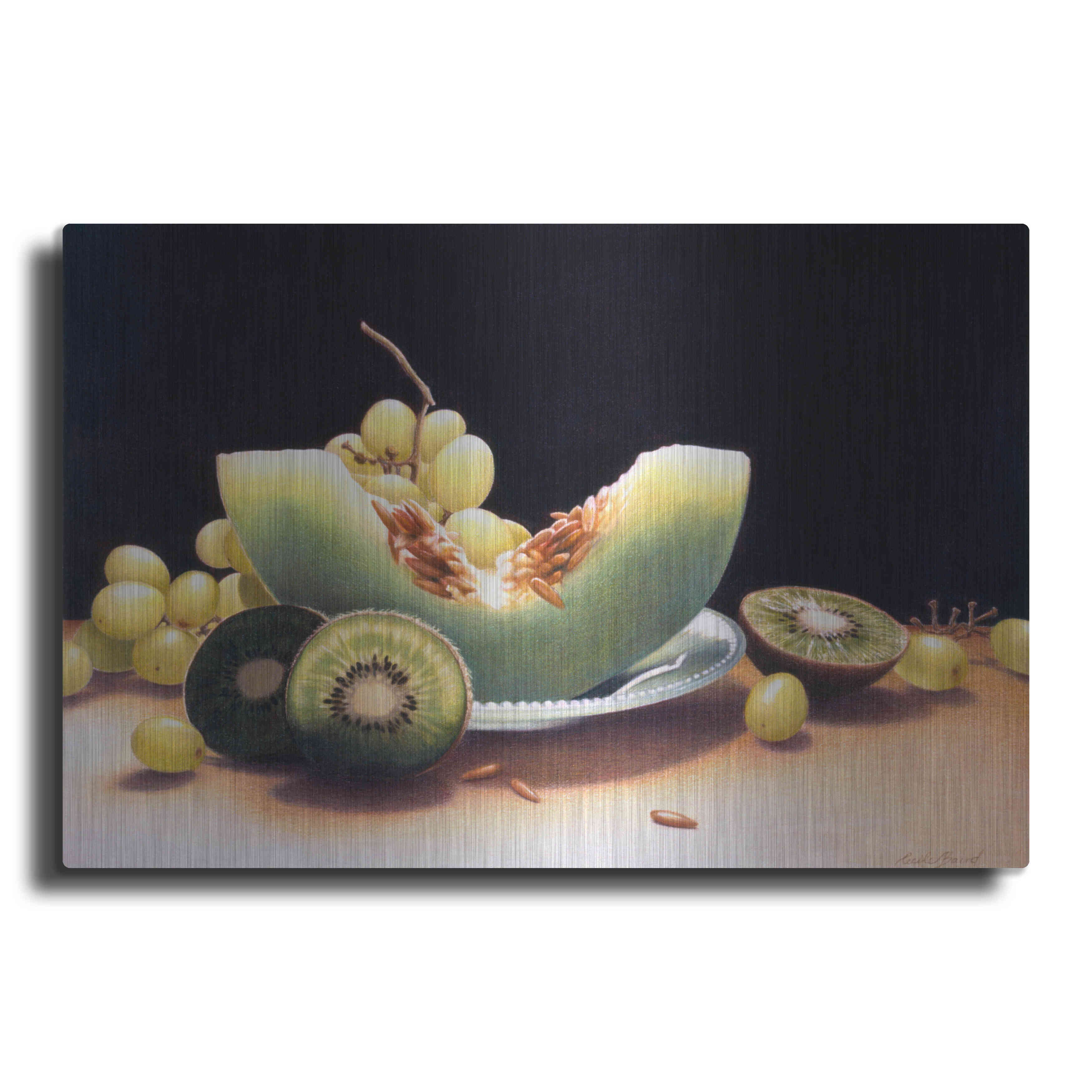 Luxe Metal Art 'Shades Of Green' by Cecile Baird, Metal Wall Art, 16 ...