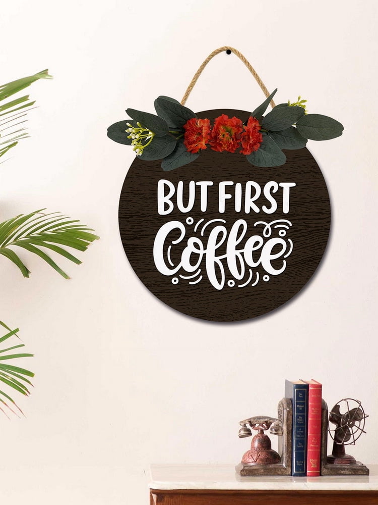 Eveokoki But First Coffee Sign Rustic Wood Coffee Sign Farmhouse Coffee ...