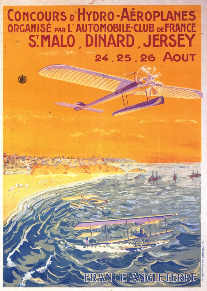 Curtiss Built first seaplane in the US. French Competition at the Port ...