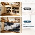 Marble Black Cabinet Curtains 35''x35'', Abstract Gold White Brick ...