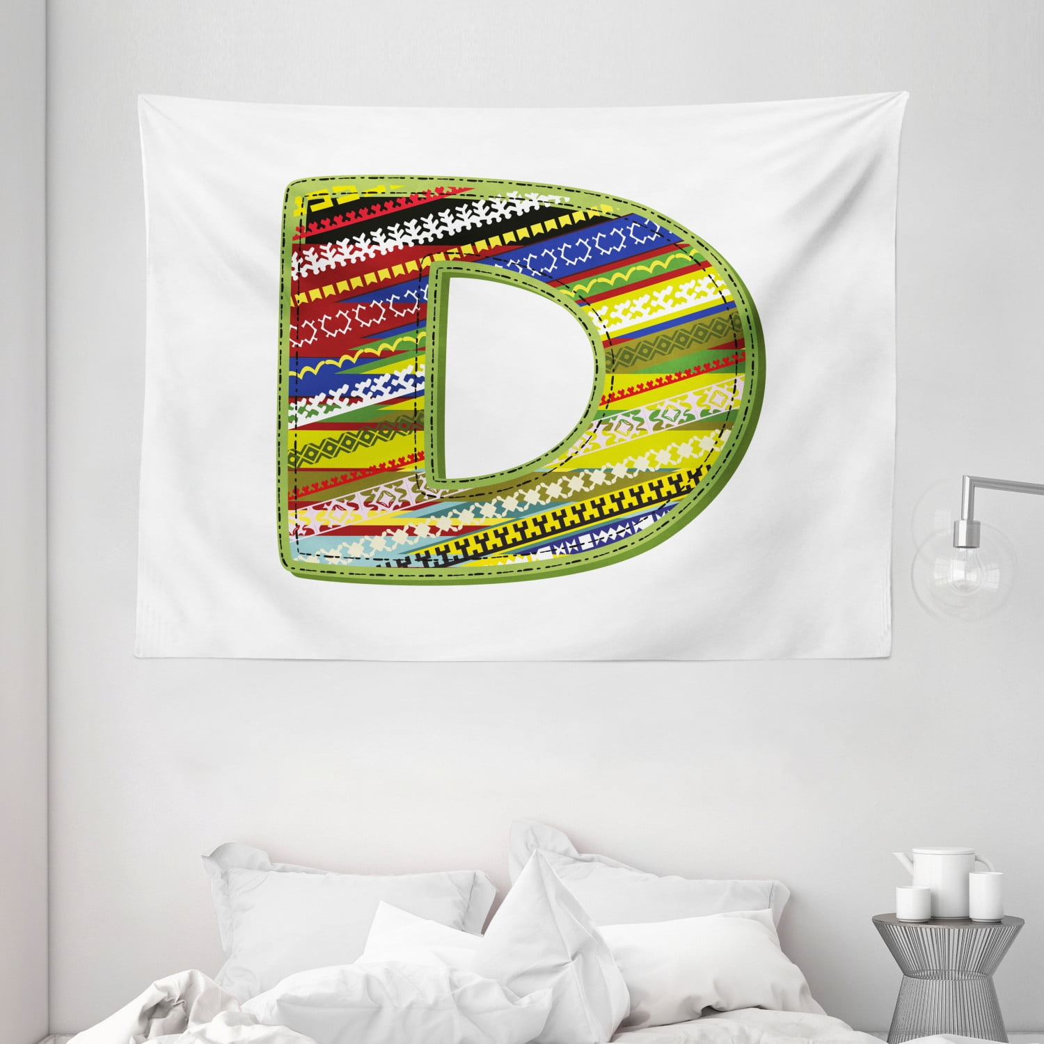 Letter D Tapestry, Letter of Ornament D from Alphabet Winter Color ...