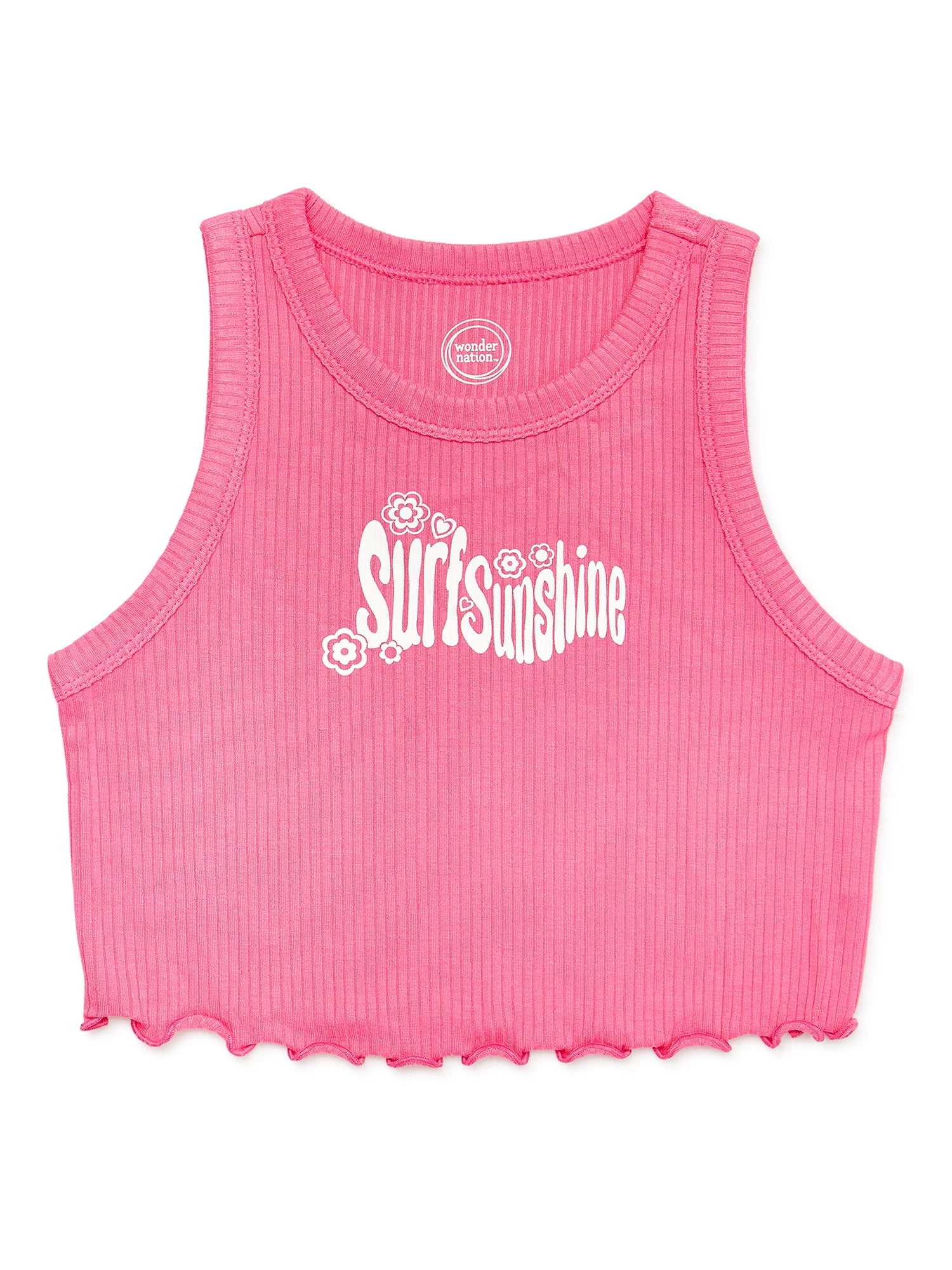 Wonder Nation Girls Crop Tank Top, Sizes 4-18 & Plus - Walmart.com