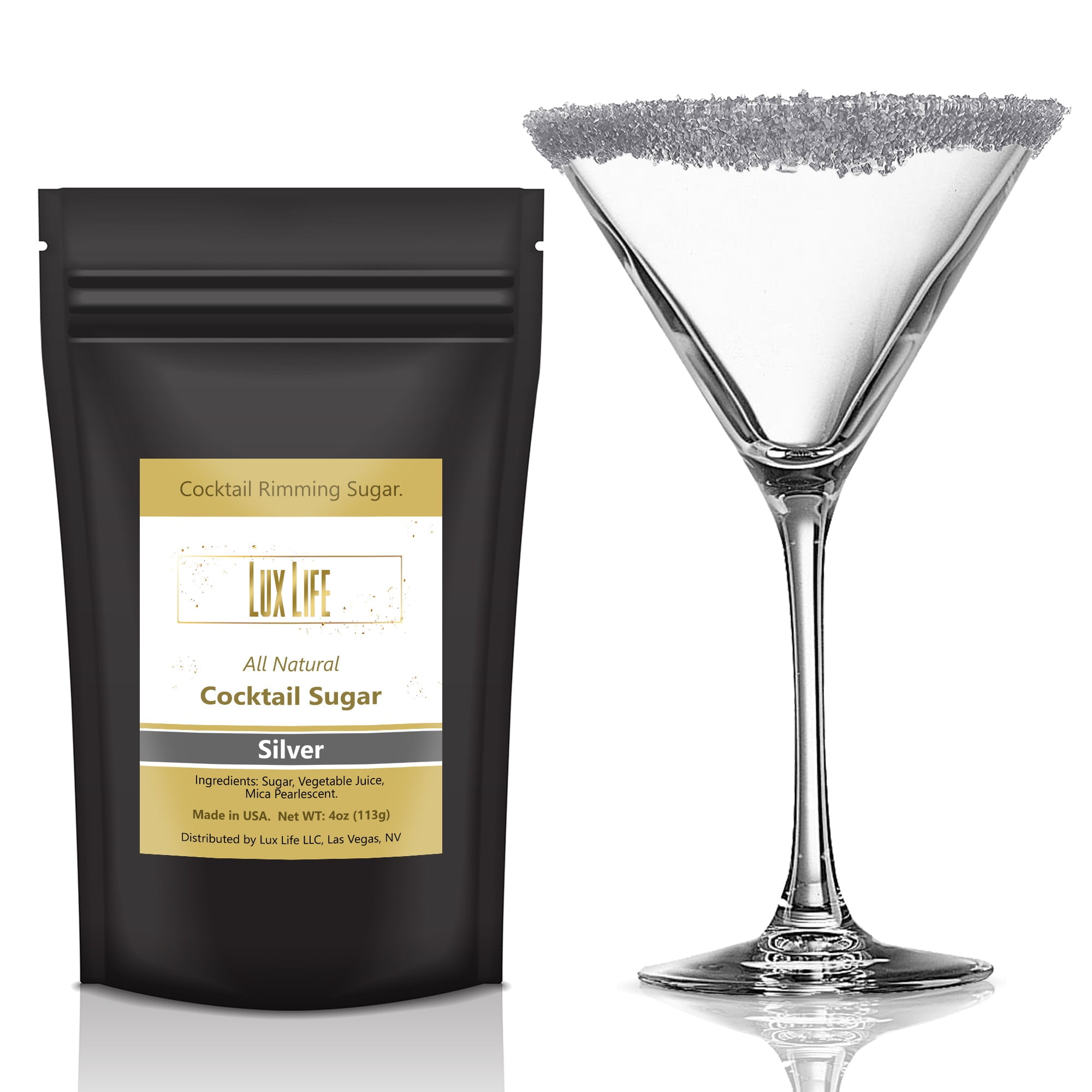 Lux Life Cocktail Sugar - Gluten & GMO-Free Cocktail Rimming Sugar ...