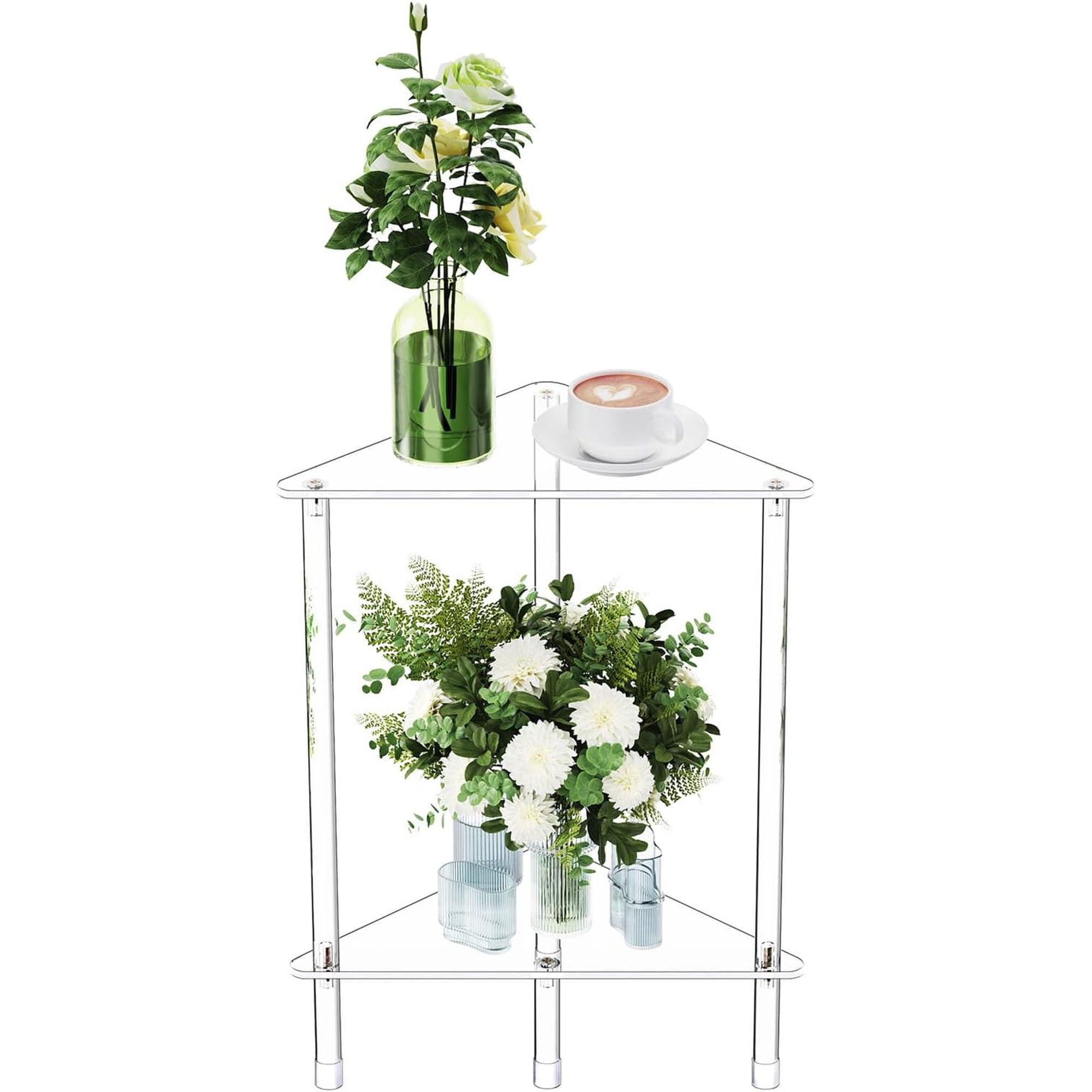 Click here for Wangbasdasd Clear Triangle Acrylic Side Table For... prices