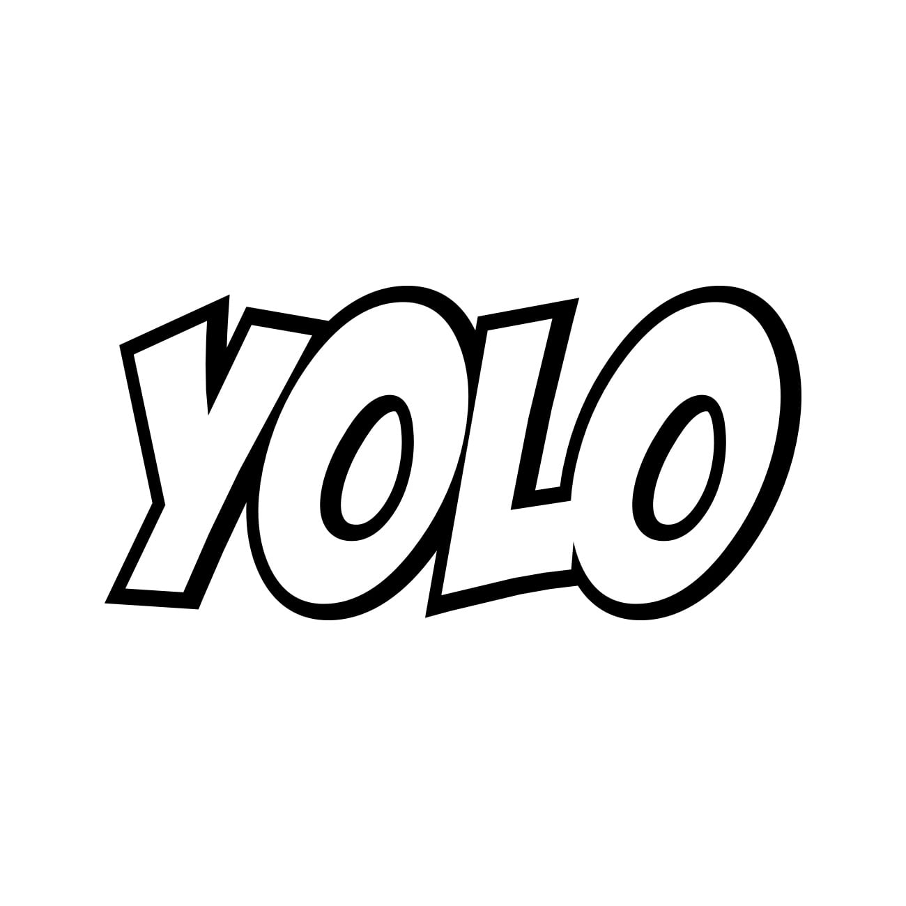 Yolo Sticker Decal Die Cut - Self Adhesive Vinyl - Weatherproof - Made ...