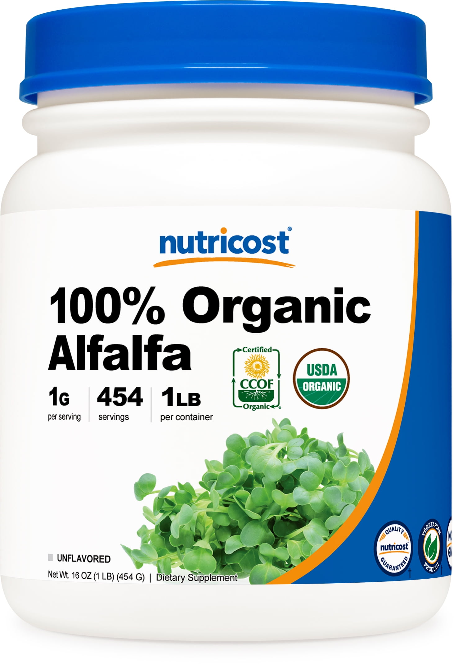 Nutricost Organic Alfalfa Powder 1LB - Non-GMO, Gluten Free, Supplement ...