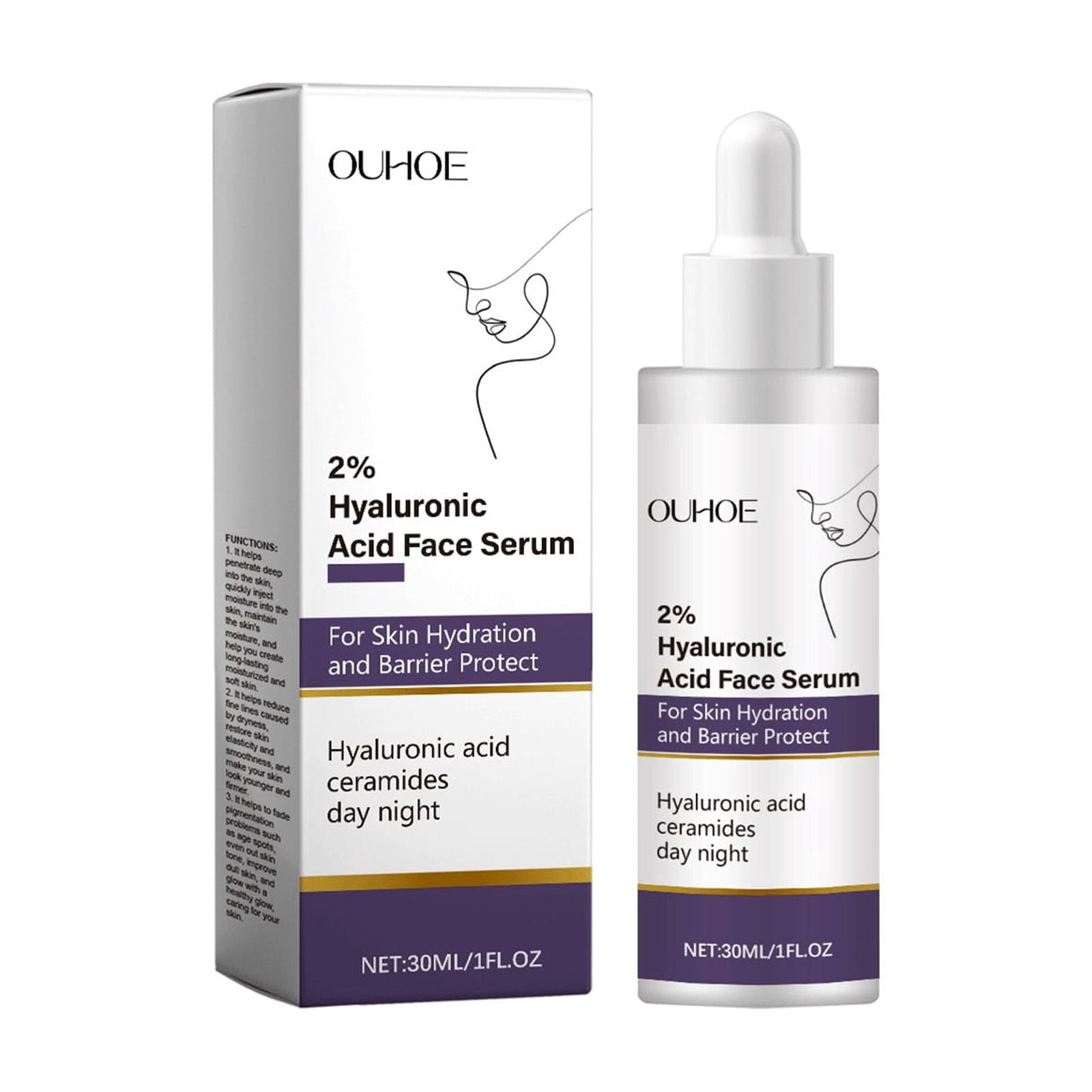 OUHOE Facial Hydrating Essence With Hyaluronic Acid, Moisturizes And ...