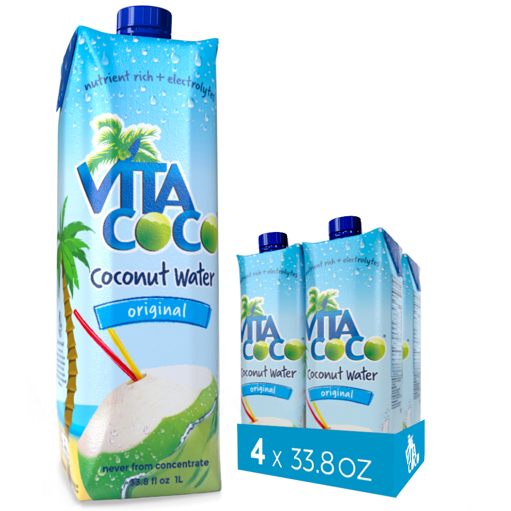 Vita Coco Coconut Water, Pure, 33.8 Fl Oz, 4 Count - Walmart.com