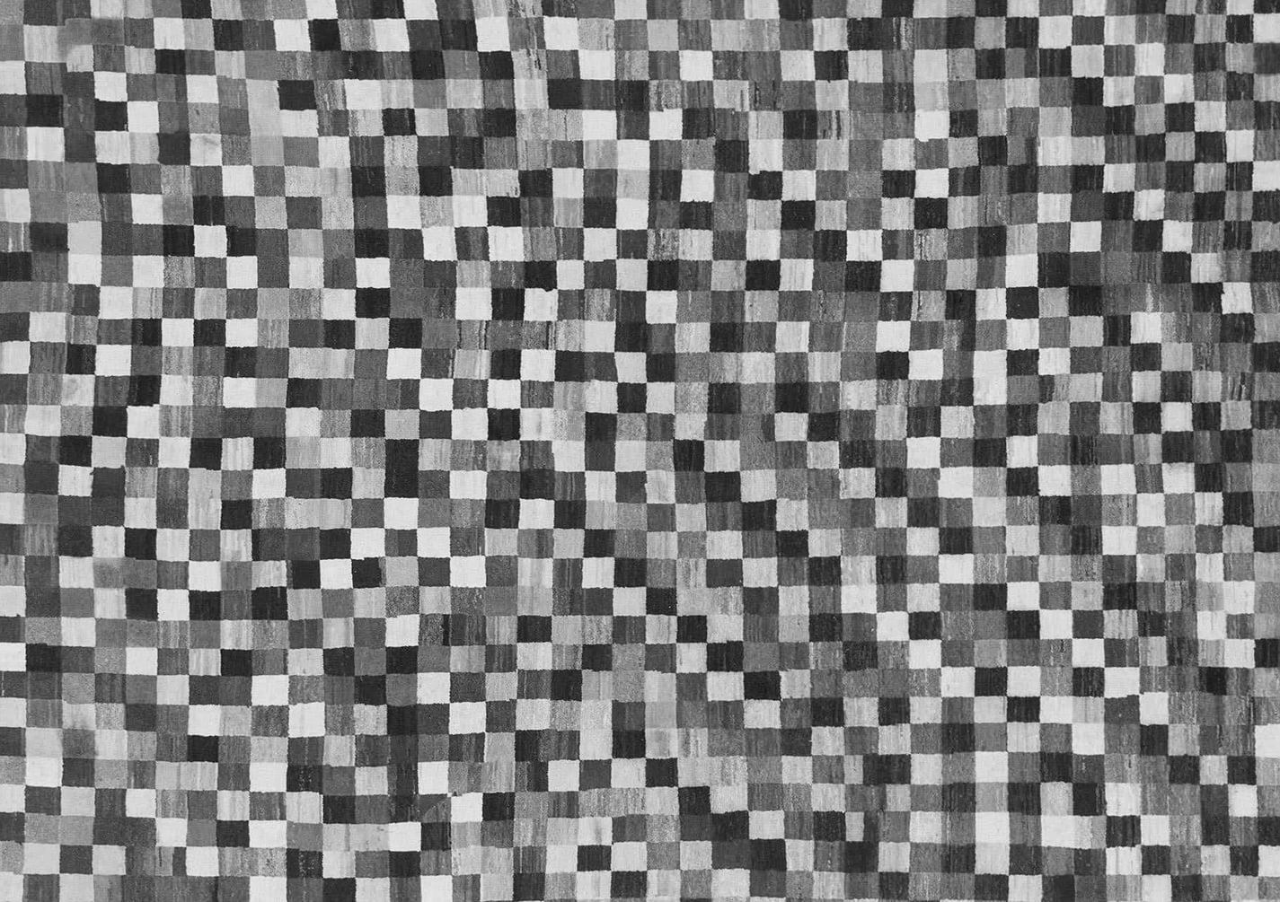 Ahgly Company Indoor Rectangle Checkered Gray Modern Area Rugs, 2' x 3 ...