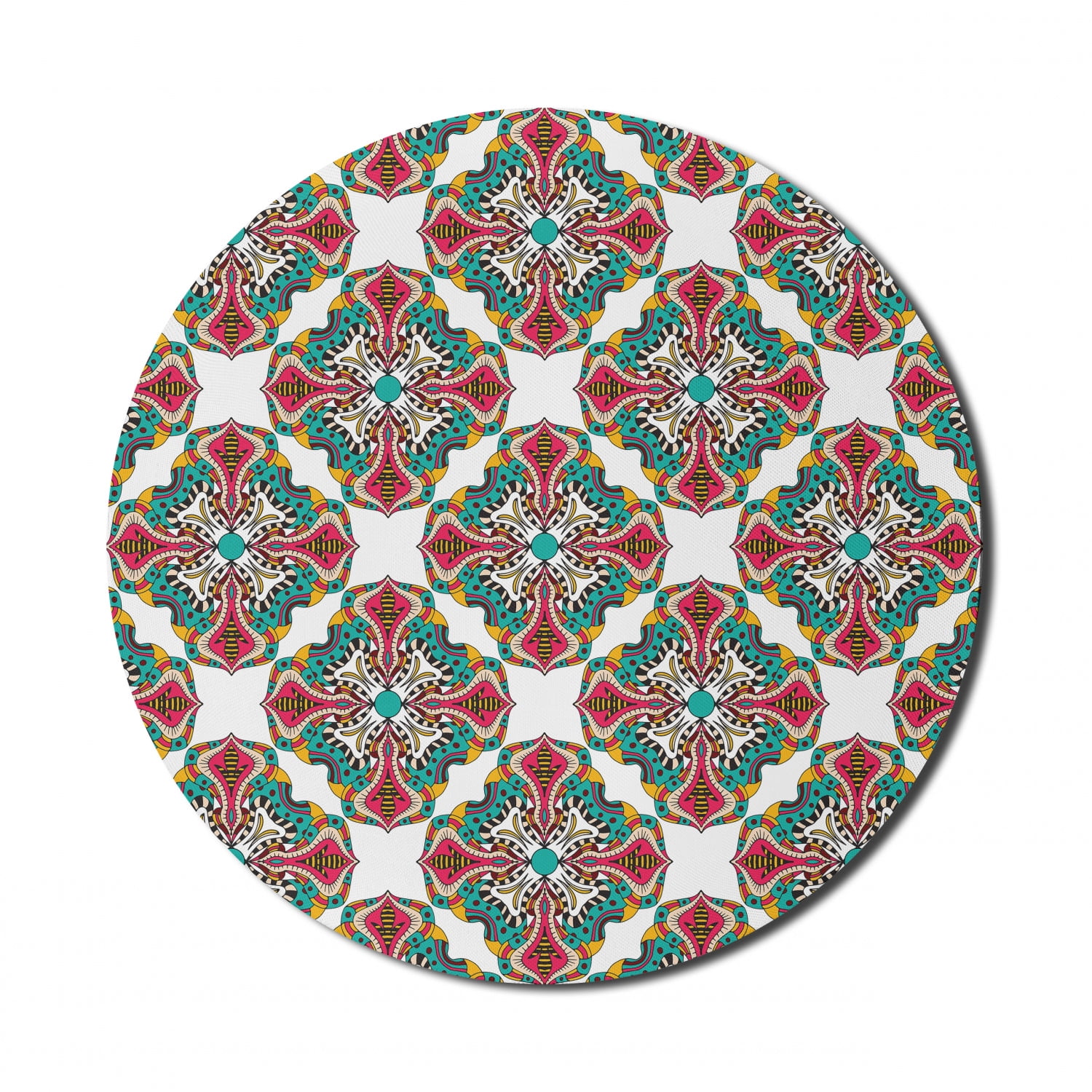 Colorful Mouse Pad for Computers, Exotic Floral Motifs Rich in Colors ...