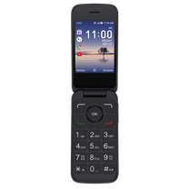 AT&T PREPAID LG B470 Flip Cell, 256MB Prepaid Smartphone, Black ...