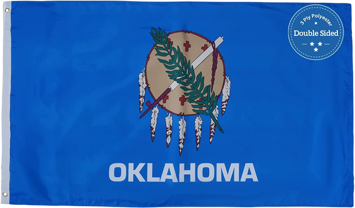 FLAGWIN Oklahoma Flag 3x5 FT - 3 Ply Double Sided Polyester Oklahoma ...