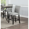 Counter Height Chairs / Grey Upholstery, Simple Assembly, Solid Wood ...