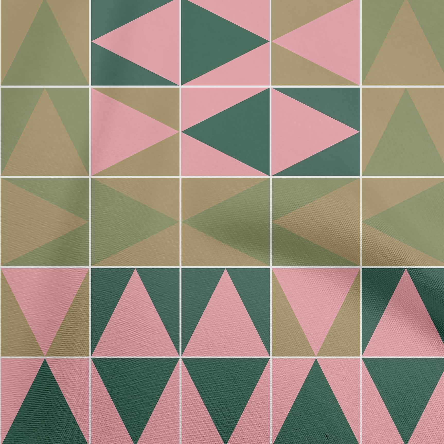 oneOone Cotton Silk Light Pink Fabric Geometric Sewing Material Print ...