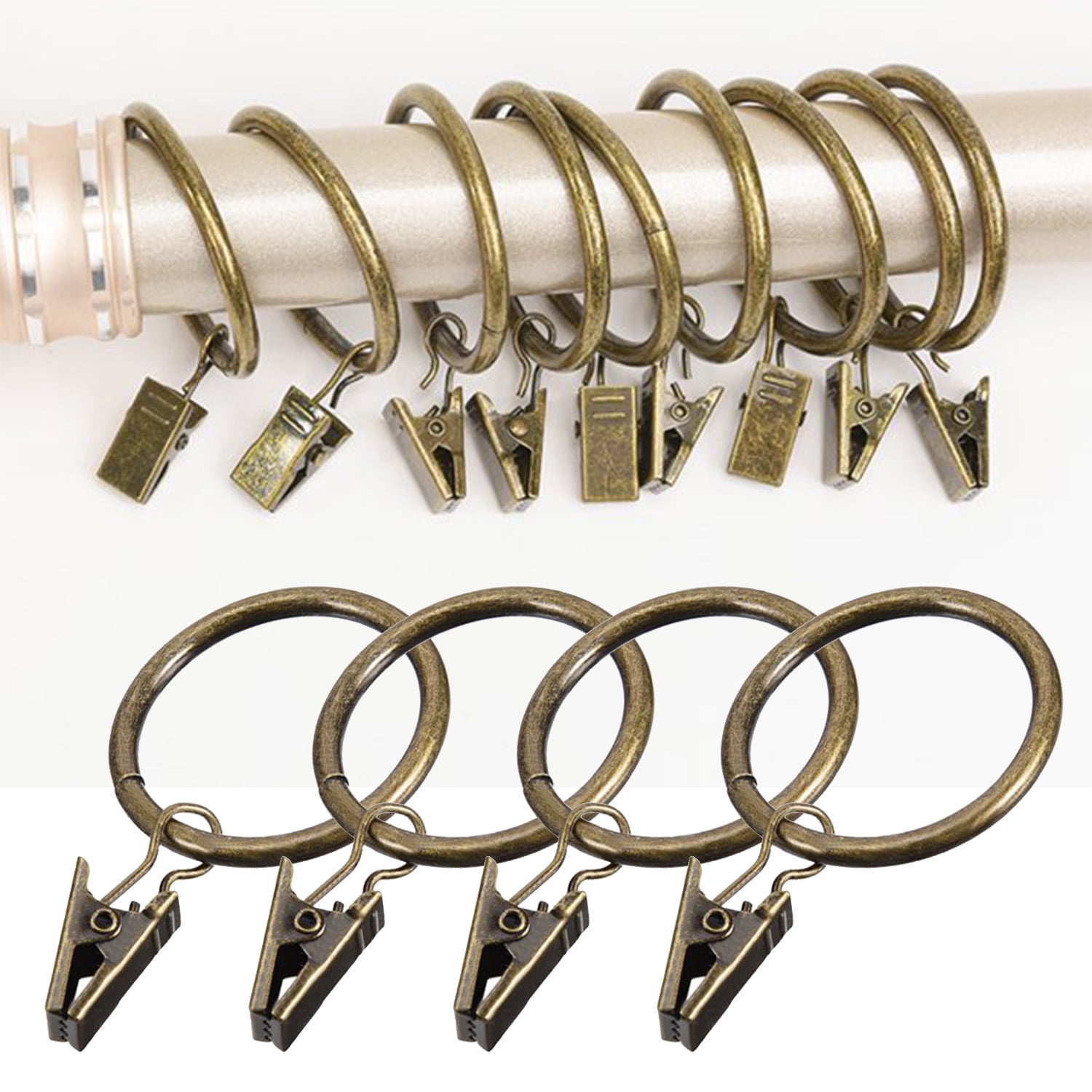 Penck Vintage Curtain Clips, Strong Metal Decorative Rust proof Drapery ...