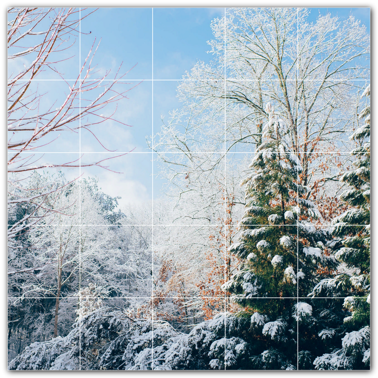 Picture-Tiles.com: Winter Ceramic Tile Wall Mural WAL501219-55XL. 60"W ...