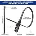 Zip Tie Lock - 3-Digit Adjustable Cable Lock, for Bike Rack, Motorcycle ...