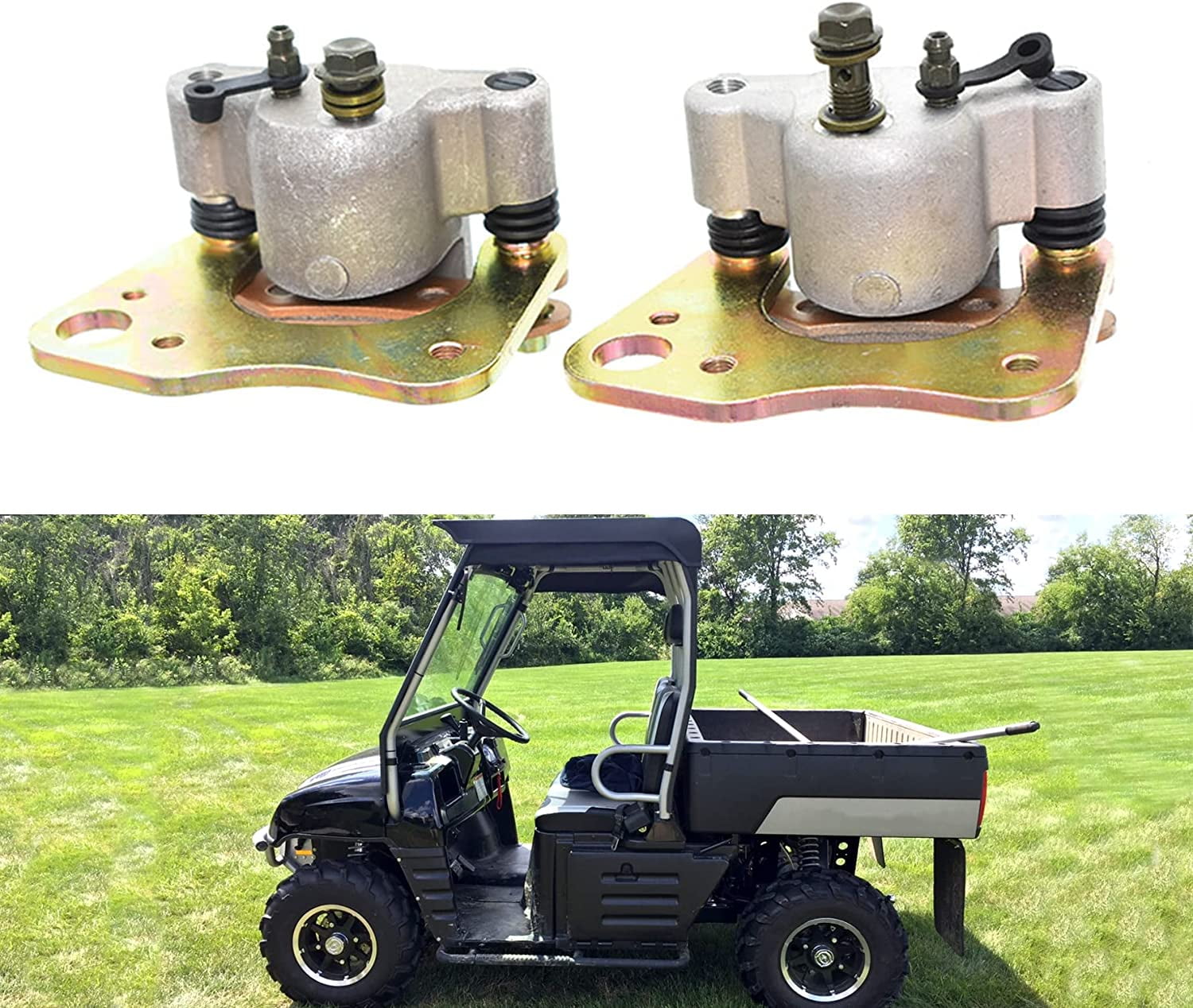 munirater ATV Front Brake Calipers with Pads Replacement for ATV Ranger ...