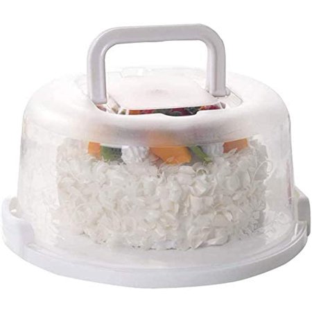 Small Portable Cheesecake Carrier with Handle Transparent Lid Cake ...