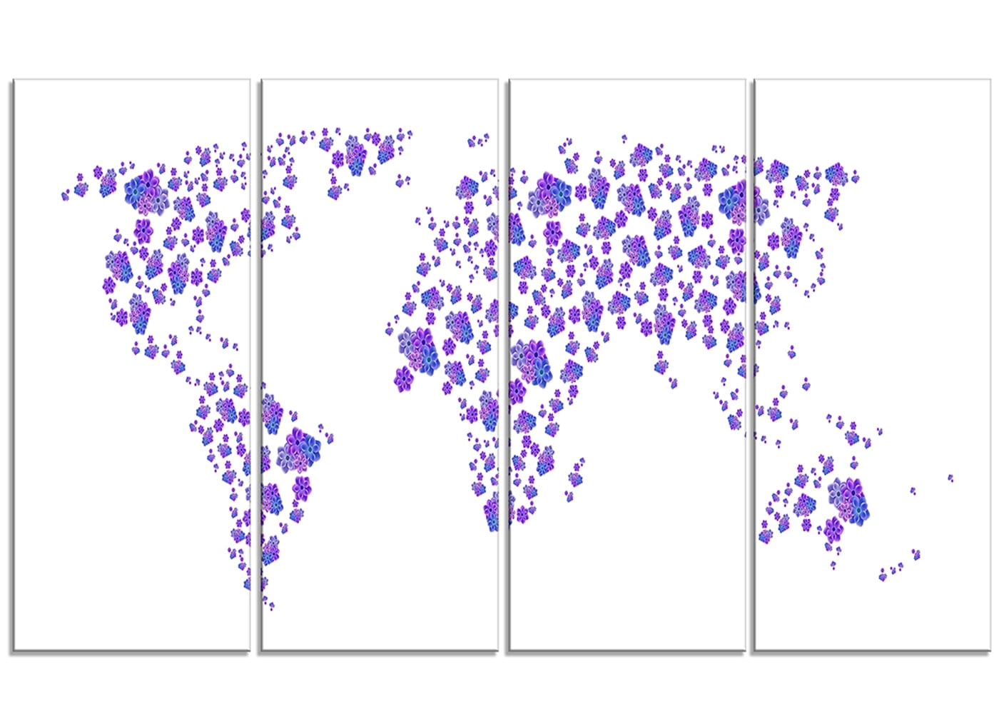 Lavender World - Map Canvas Art #PT2714 - Walmart.com - Walmart.com
