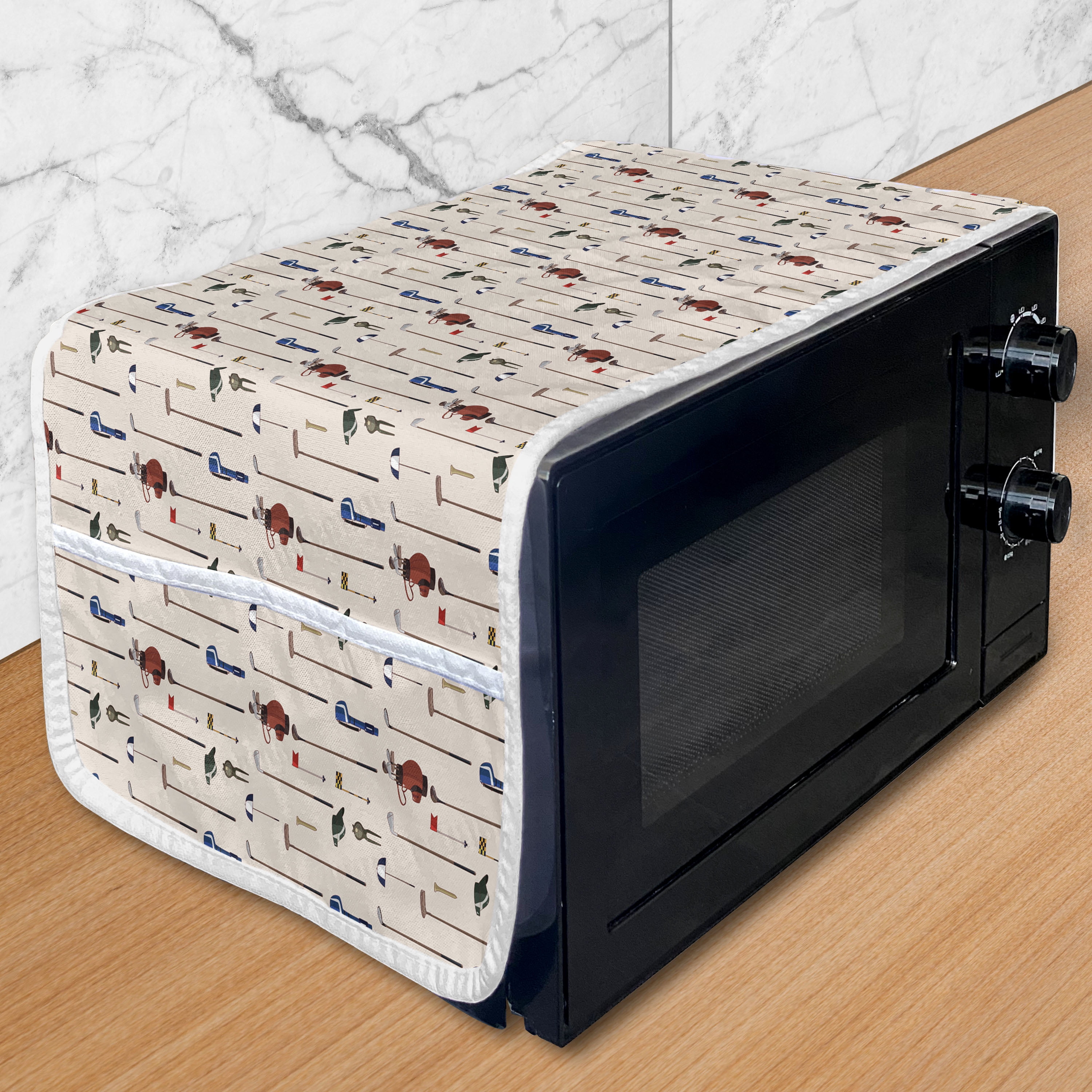 Golf Microwave Oven Cover, Club and Ball Sport Theme Equipment Stroke ...