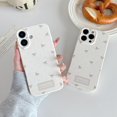 Designed for iPhone Case, Cute Bow Dot Pattern Lovely Story Soft Phone ...