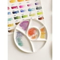 Ceramic Artist Paint Pallet,Tray,Palette,Easy to Clean Porcelain Mixing ...