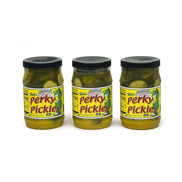 Dick's Perky Pickles (3 Jars 16oz each) - Walmart.com