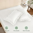 FKFISD-Full Fitted Bed Sheets with 2 Ruffle Pillowcases, Brushed ...