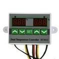 Digital Dual Temperature Controller Two Relay Outputs Thermostat 12V ...